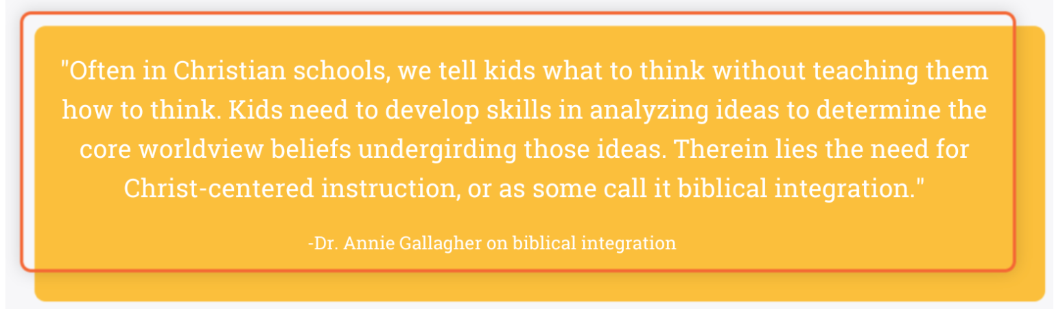 Why Biblical Integration is Important… - Transformed PD